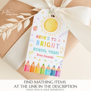 Editable Back to School Tag First Day of School Treat Tag School Gifts ...