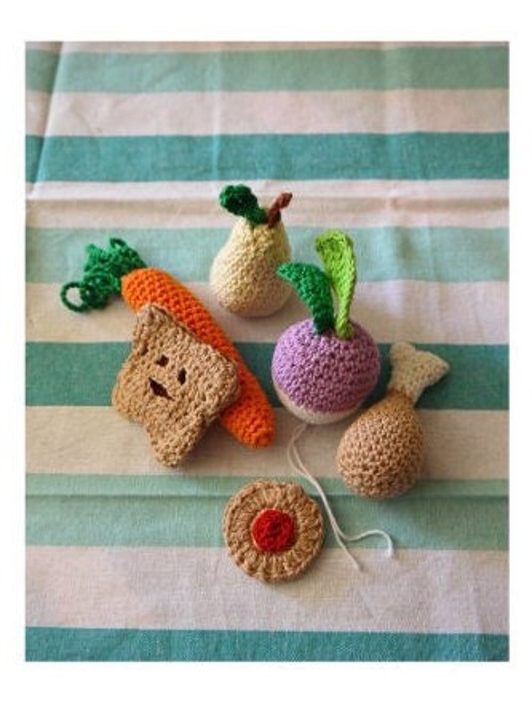 Crochet Dinette Food Batches carrot, Turnip, Pear, Chicken, BN Cake and ...
