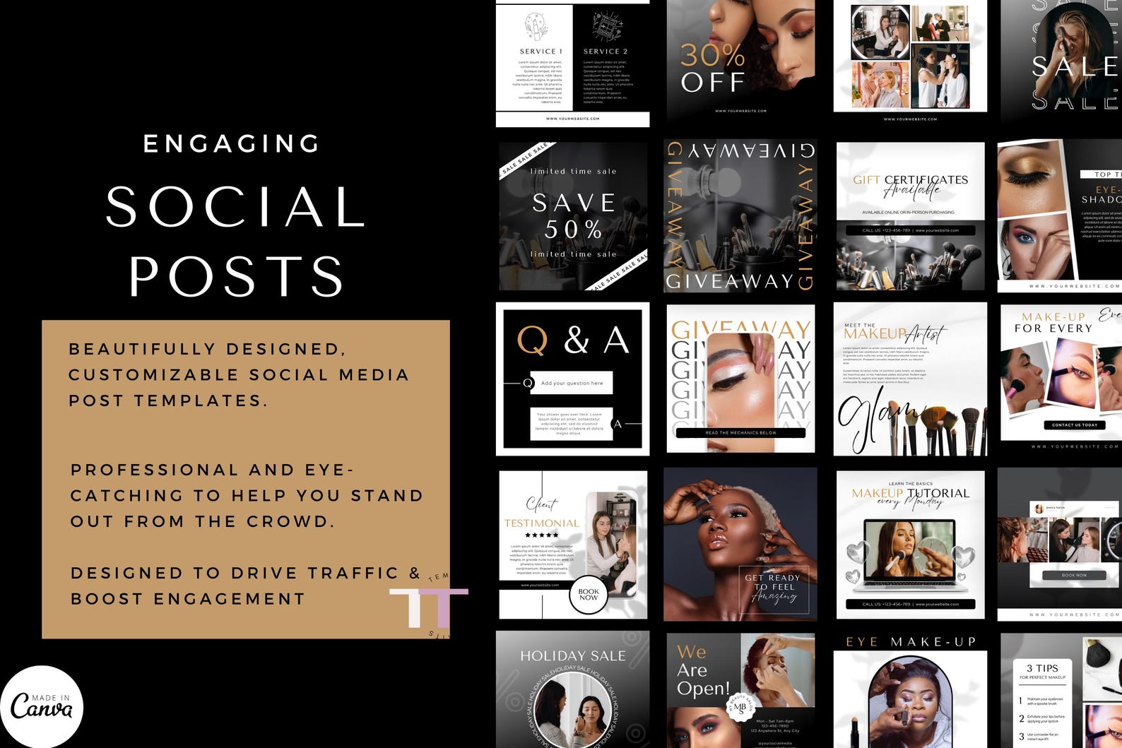 Makeup Artist Instagram Template, Beauty Instagram Post, MUA, Makeup ...