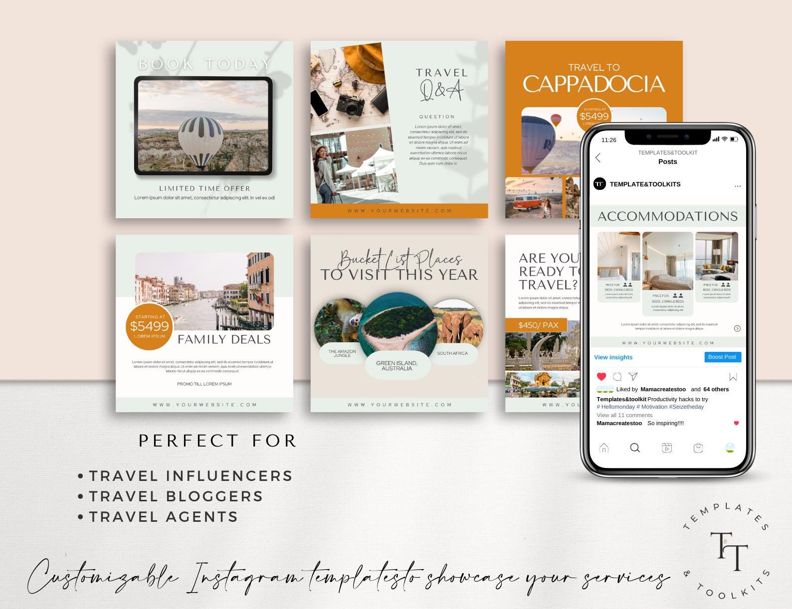 Travel Agent Instagram Post, Travel Agent Template, Travel Agency ...