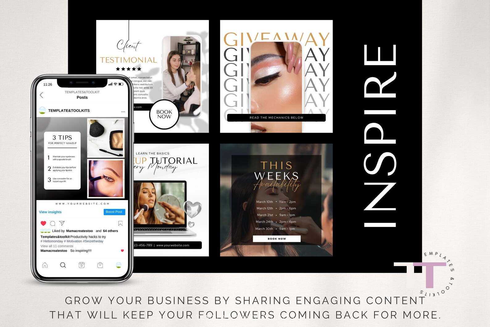 Makeup Artist Instagram Template, Beauty Instagram Post, MUA, Makeup ...