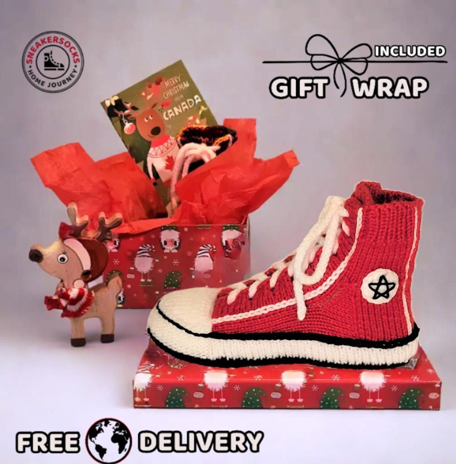 Cozy Indoor Footwear – Handmade Soft Slipper Socks and Wrist Cuffs Set ...