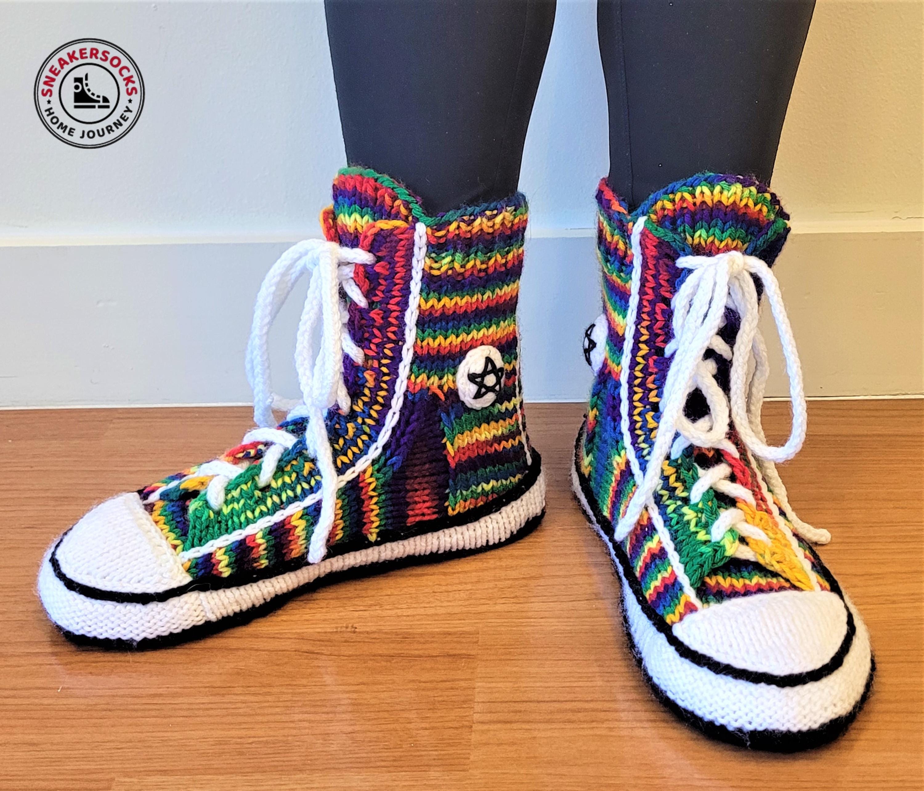 Handmade Holiday Gifts for Sneaker Lovers. Cute Knitted Converse-style ...