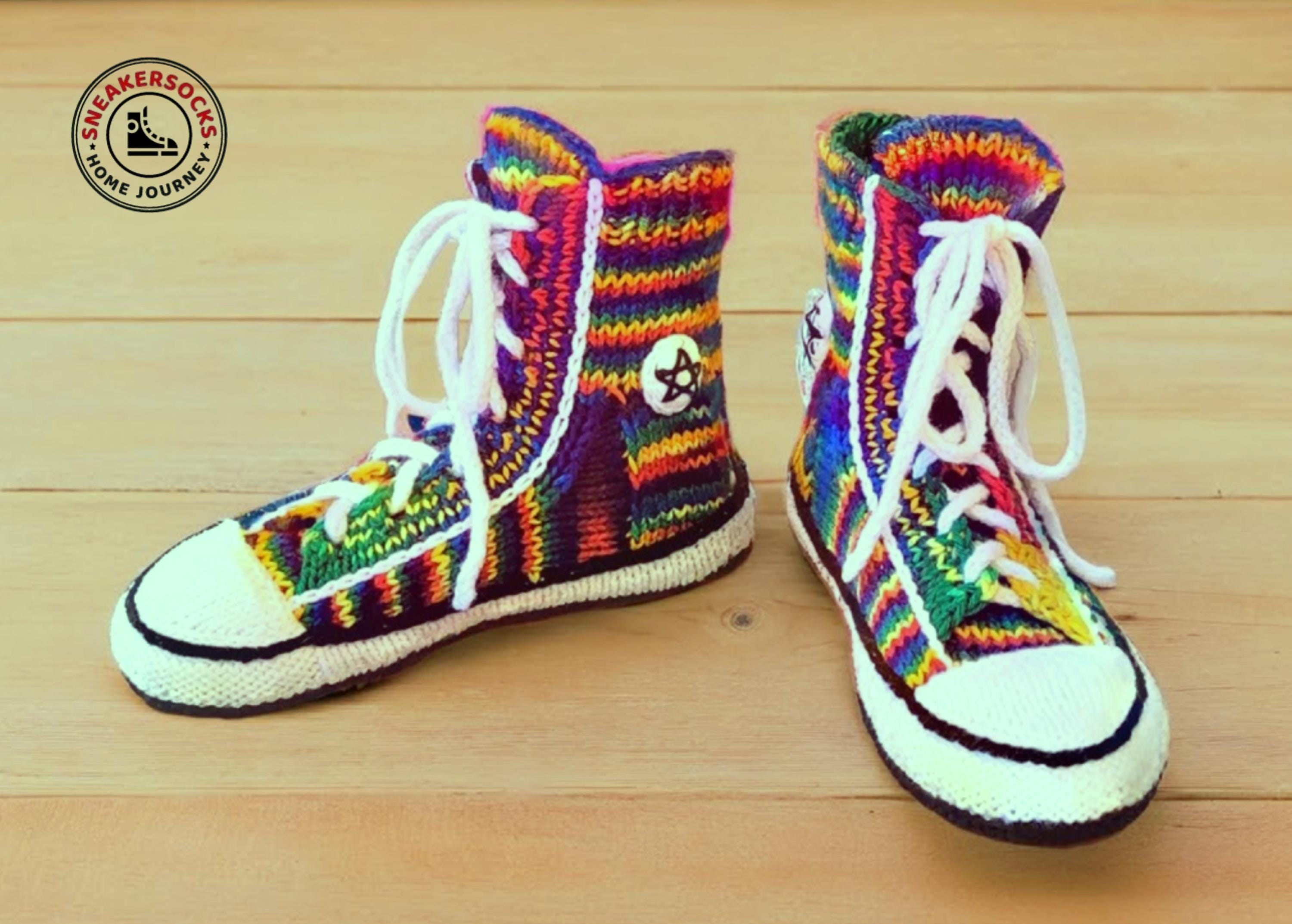 Handmade Holiday Gifts for Sneaker Lovers. Cute Knitted Converse-style ...