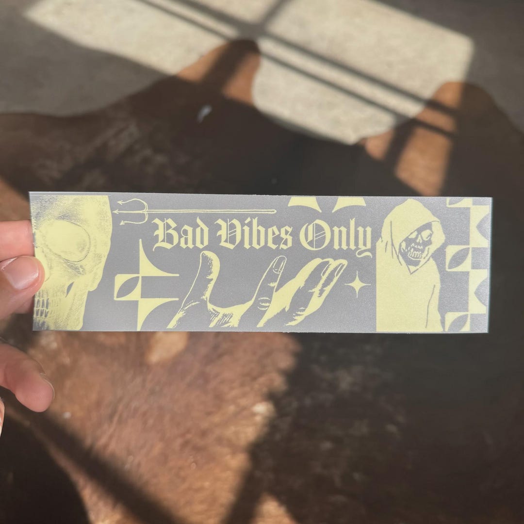 Bad Vibes Bumper Sticker - Etsy