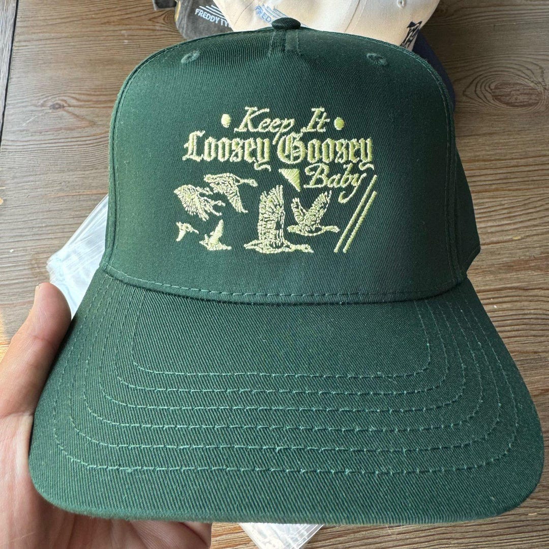 Keep It Loosey Goosey Embroidered Snapback Cap Green Made to Order Hat ...