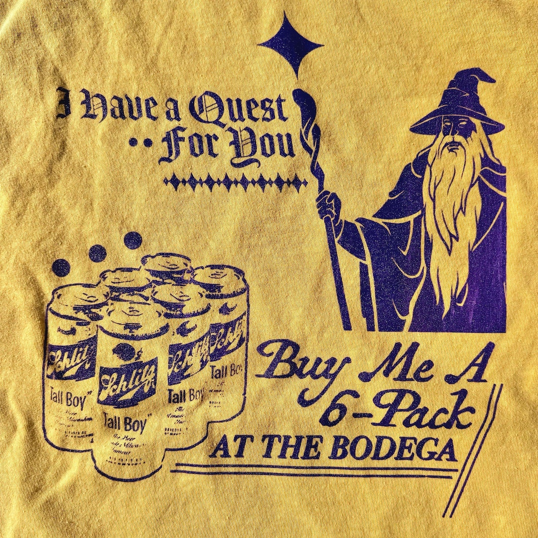 Buy Me A Six Pack at the Bodega Wizard Quest Dnd RPG Screenprinted ...
