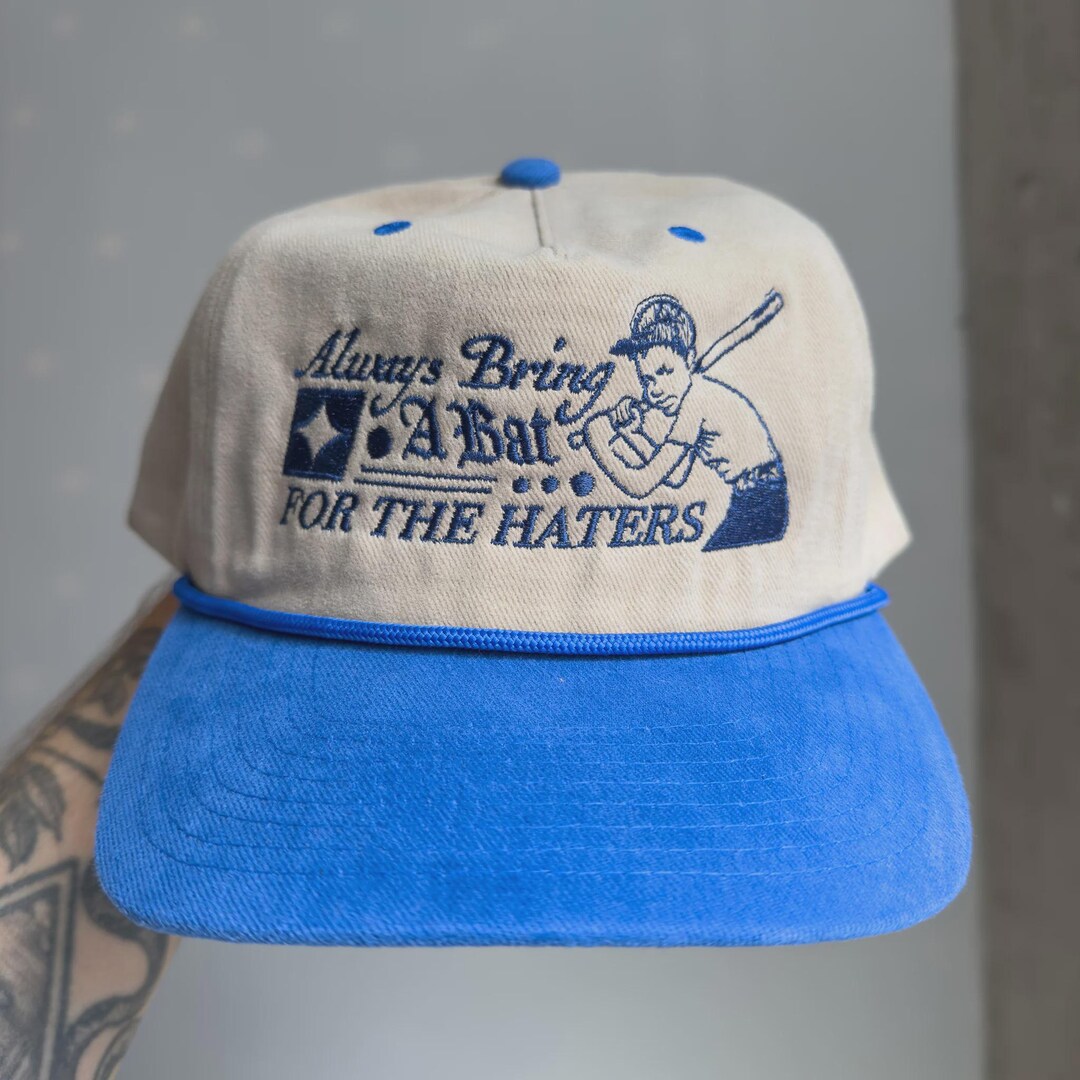 Bat for the Haters Funny Embroidered Snapback Cap Made to Order Hat - Etsy
