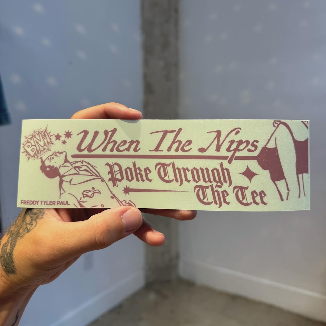 Nips Poke Thru the Tee Bumper Sticker - Etsy