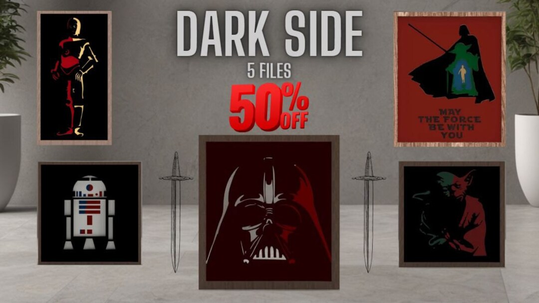 Bundle Digital File "dark Side" - Laser Cut Files - Layer Art Piece for ...