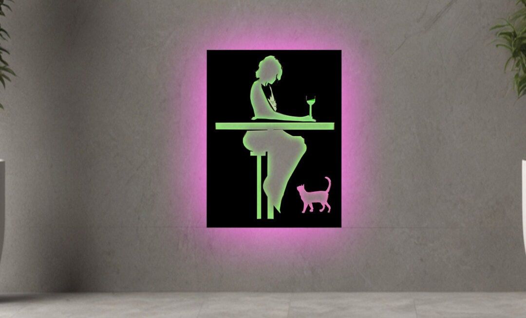 Decoration Bar Pub Wall Art Design Laser Cut Svg Dxf Files DIY Template ...