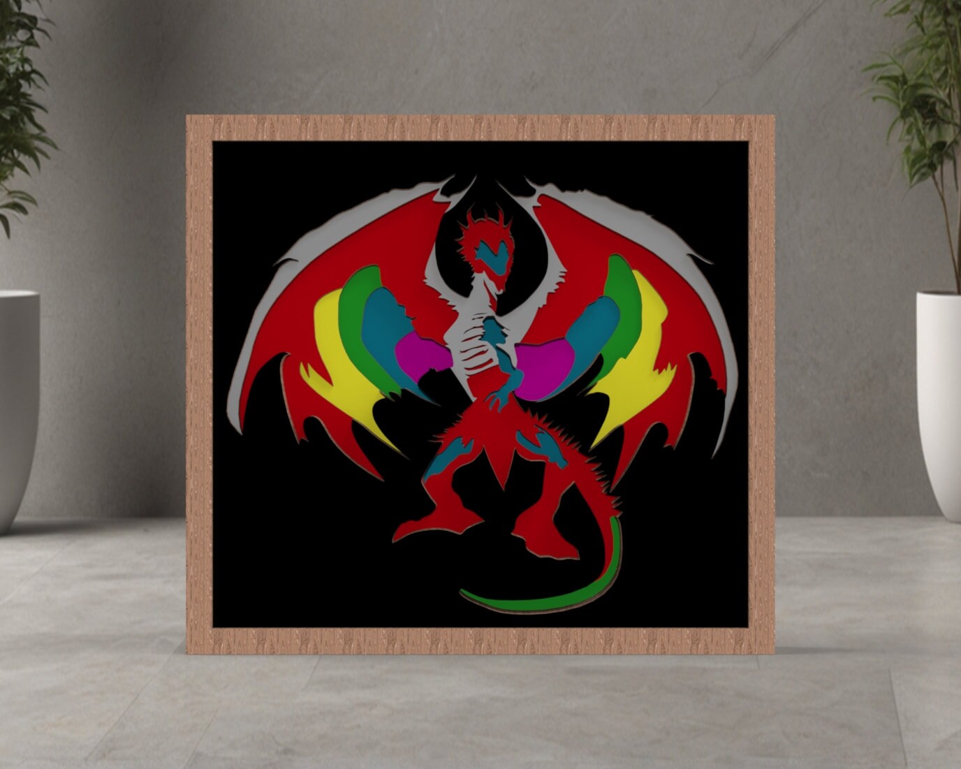 Unreal Dragon SVG, Laser Cut File, 8 Layer,art Piece for Glowforge ...