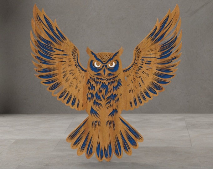 Multilayer Ornate Owl Laser Artwork SVG Mandela - 3D Layered Vector ...