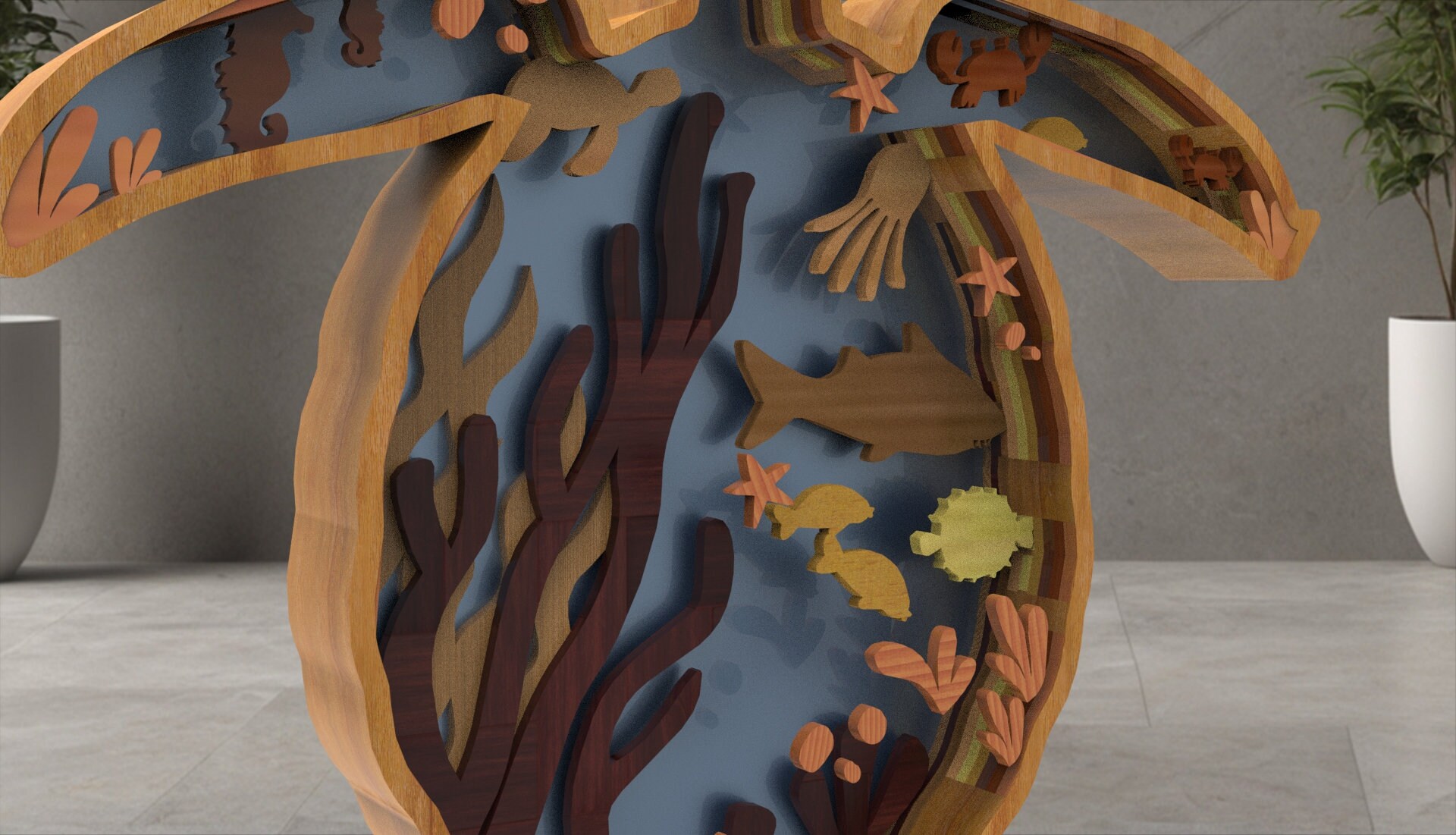 Fish Laser Cut Files, SVG, PDF, Home Decor, Multi-layer File, Digital ...