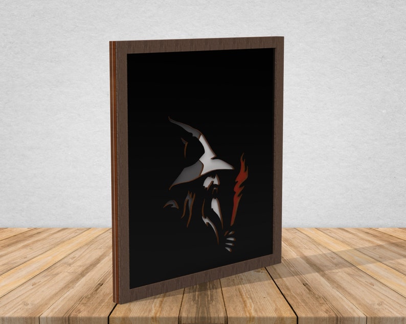 WIZARD SVG, Laser Cut File,3d Layered Flag Cut File,art Piece for ...