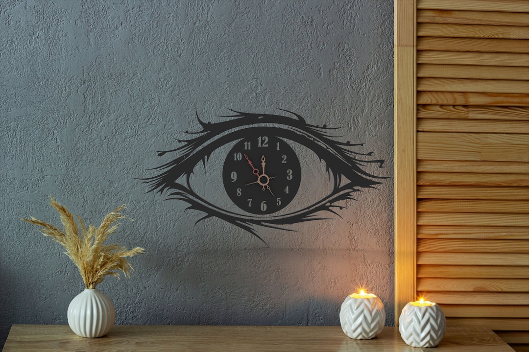 Digital Cutting File for Creating Magical Eyes Clock Featuring Metal or ...