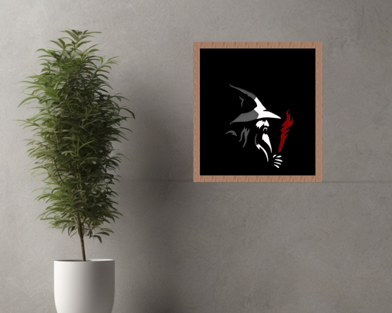 WIZARD SVG, Laser Cut File,3d Layered Flag Cut File,art Piece for ...