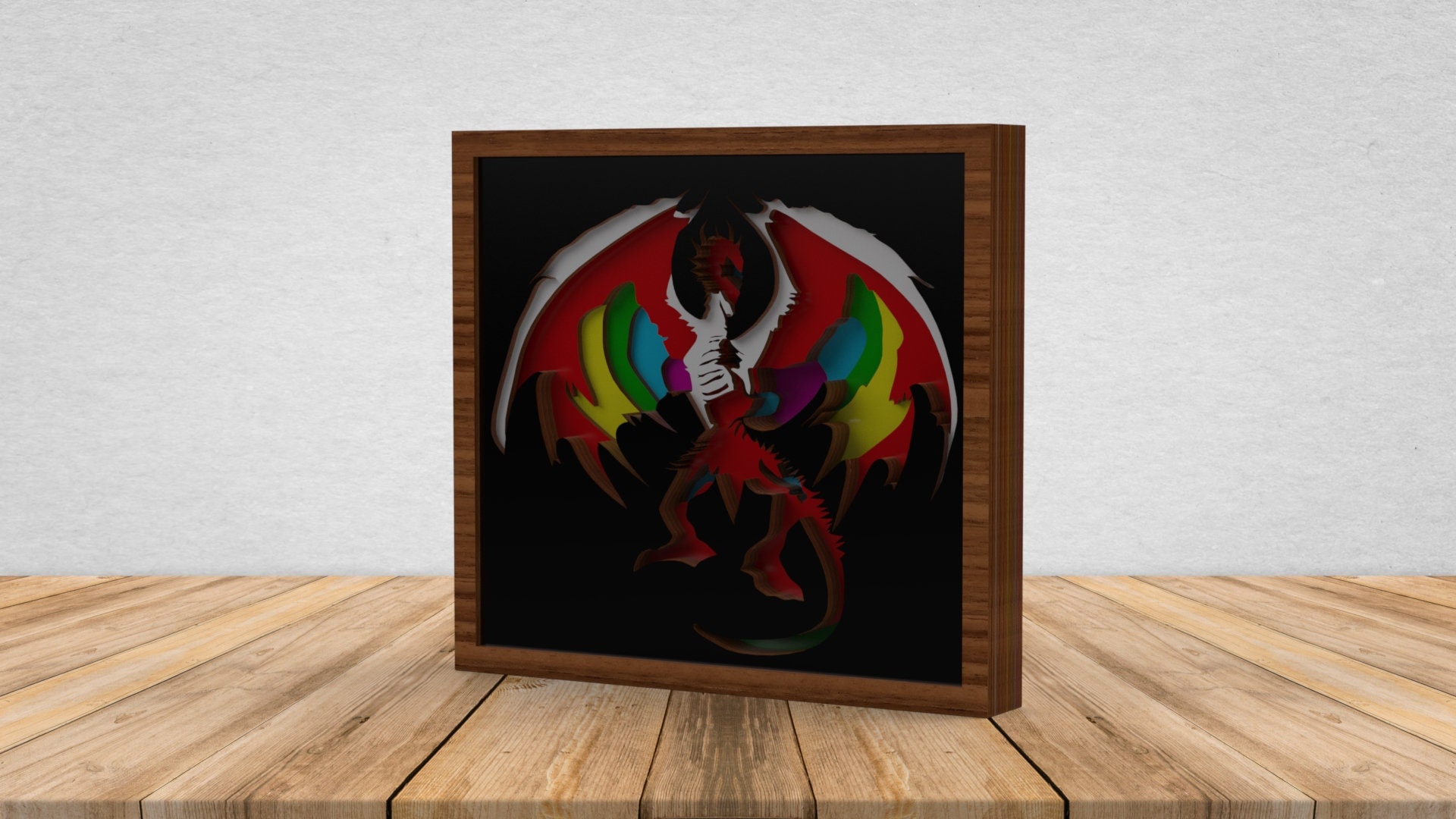 DRAGON SVG, Laser Cut File,3d Layered Flag Cut File,art Piece for ...