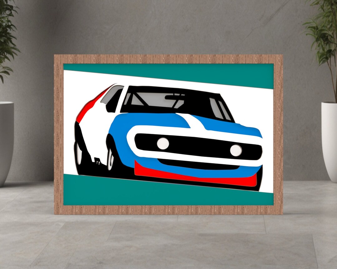 Race Car 8 Layer SVG, Laser Cut File,3d Layered Flag Cut File,art Piece ...