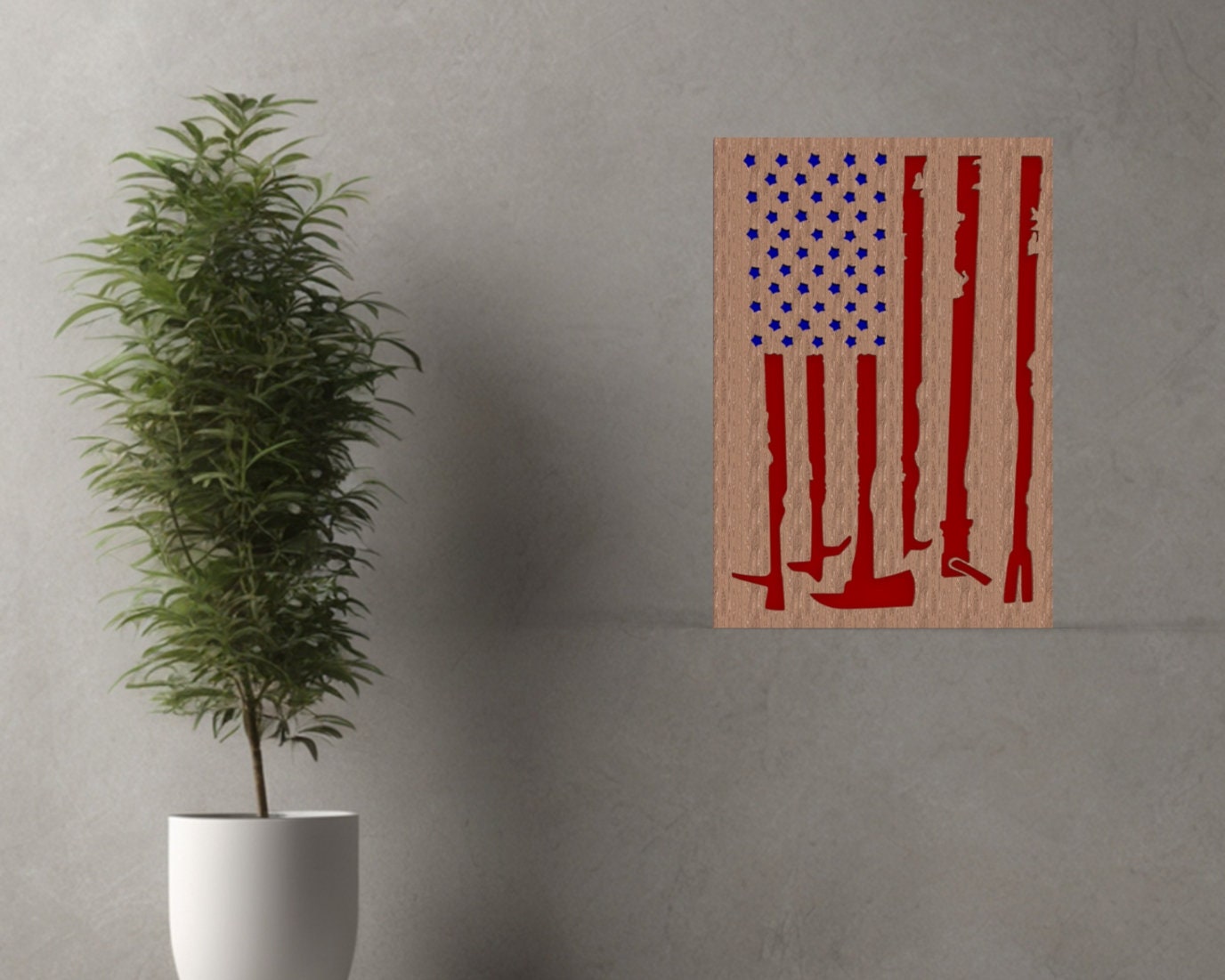 Fire Fighter USA Flag SVG ,3d Layered Flag Cut File,art Piece for ...