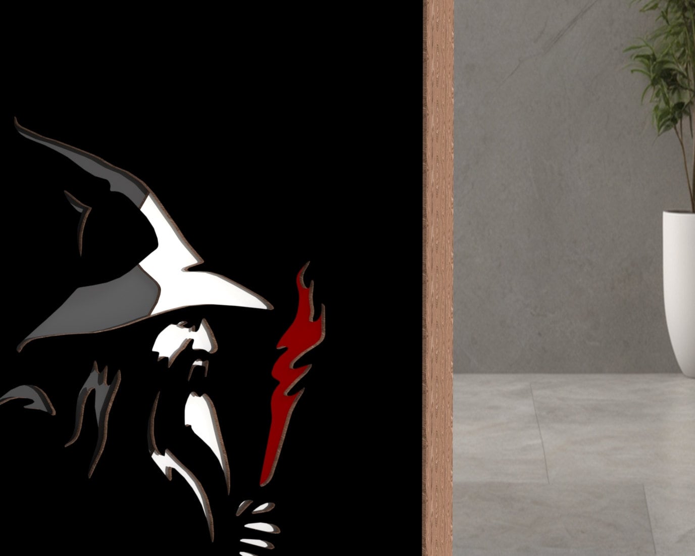 WIZARD SVG, Laser Cut File,3d Layered Flag Cut File,art Piece for ...