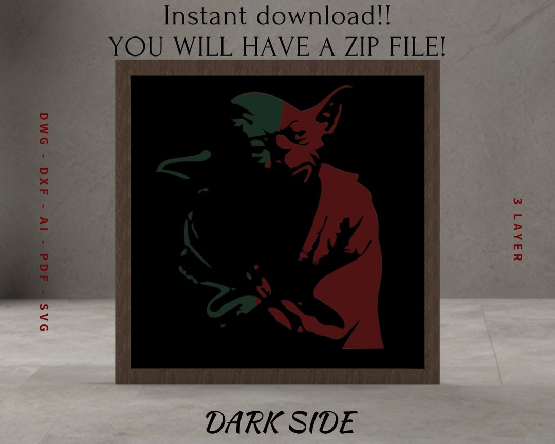 DARK SIDE SVG, Laser Cut File,3d Layered Flag Cut File,art Piece for ...
