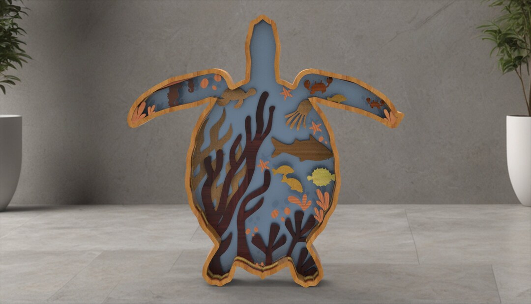 Fish Laser Cut Files, SVG, PDF, Home Decor, Multi-layer File, Digital ...