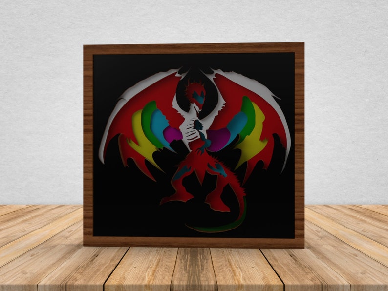 Unreal Dragon SVG, Laser Cut File, 8 Layer,art Piece for Glowforge ...