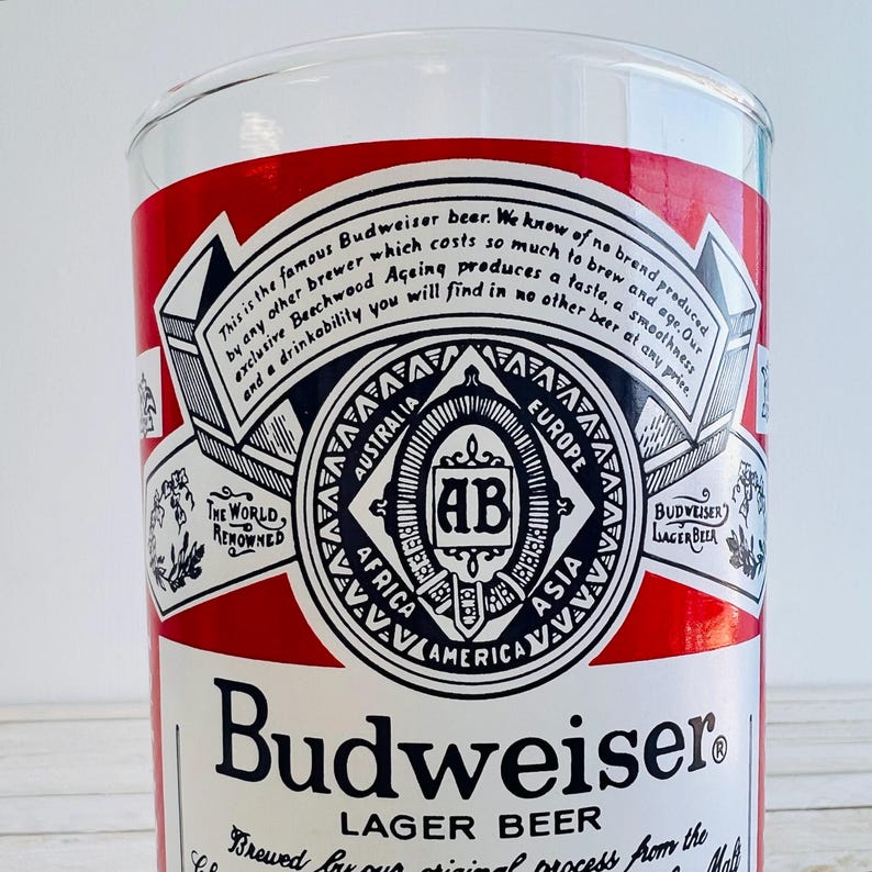 Vintage Budweiser Glass Stein / 1980’s Beer Glass / Anheuser-busch ...