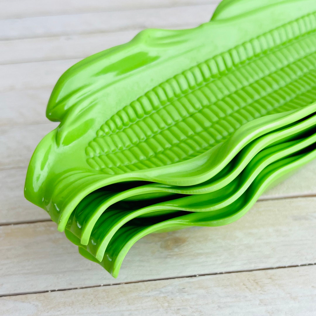 Vintage Corn Trays / Melamine Corn on the Cob Holders / Set of 4 ...