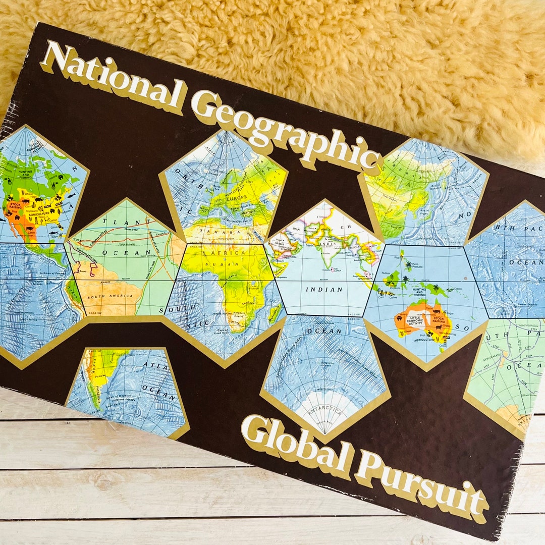Vintage National Geographic Board Game / Global Pursuit / Retro 1987 ...