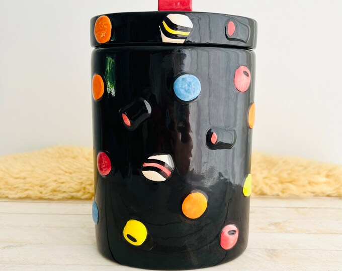 Vintage Licorice Allsorts Jar / Candy or Cookie Jar / UK Sweets Ceramic ...