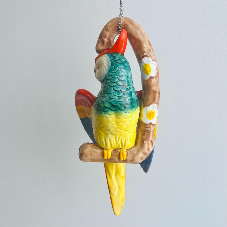 Vintage Hanging Bird Planter / Updated Stainless Steel Chain / Mini ...