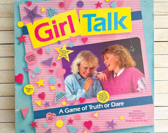 Vintage 1988 Girl Talk Board Game / Girls Night Ideas / Retro Kitschy ...