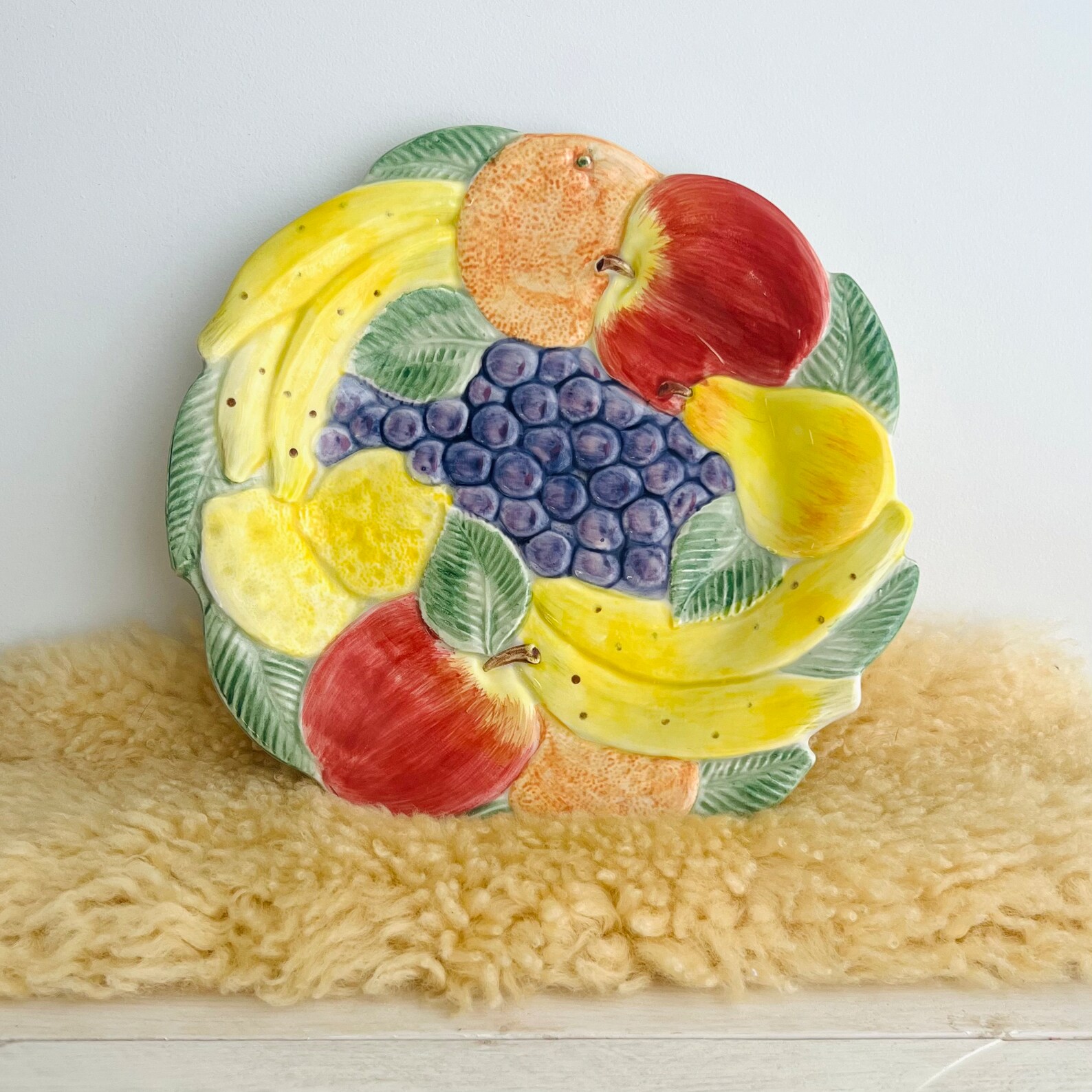 Vintage Fitz & Floyd calypso Party Fruit Plate / Unique Serving Platter ...