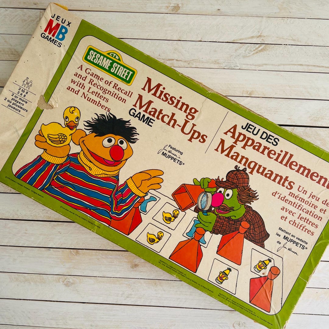Vintage 1976 Sesame Street Board Game / Sherlock Hemlock’s Missing ...