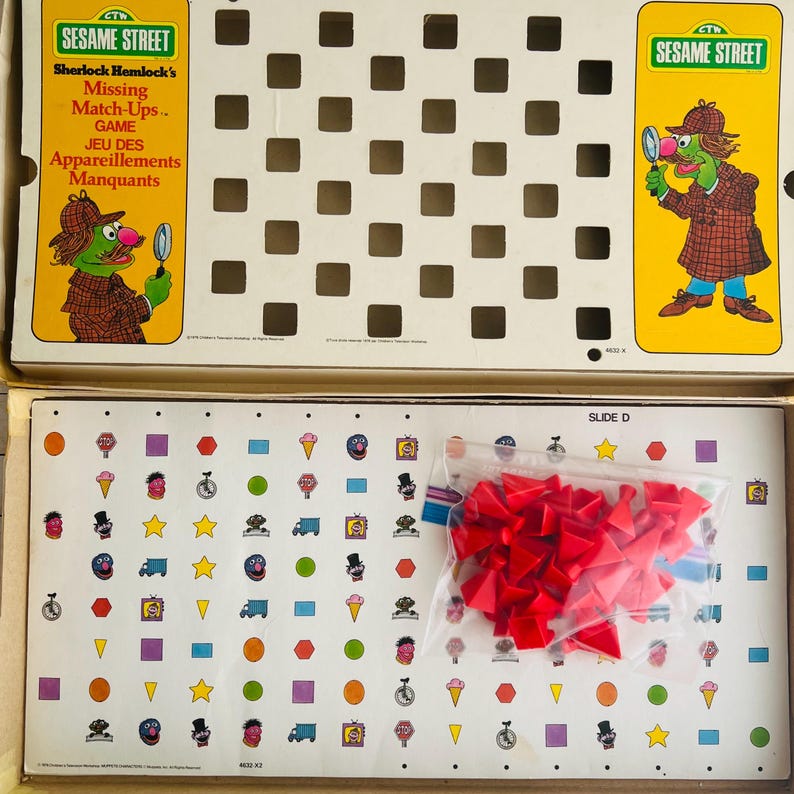 Vintage 1976 Sesame Street Board Game / Sherlock Hemlock’s Missing ...