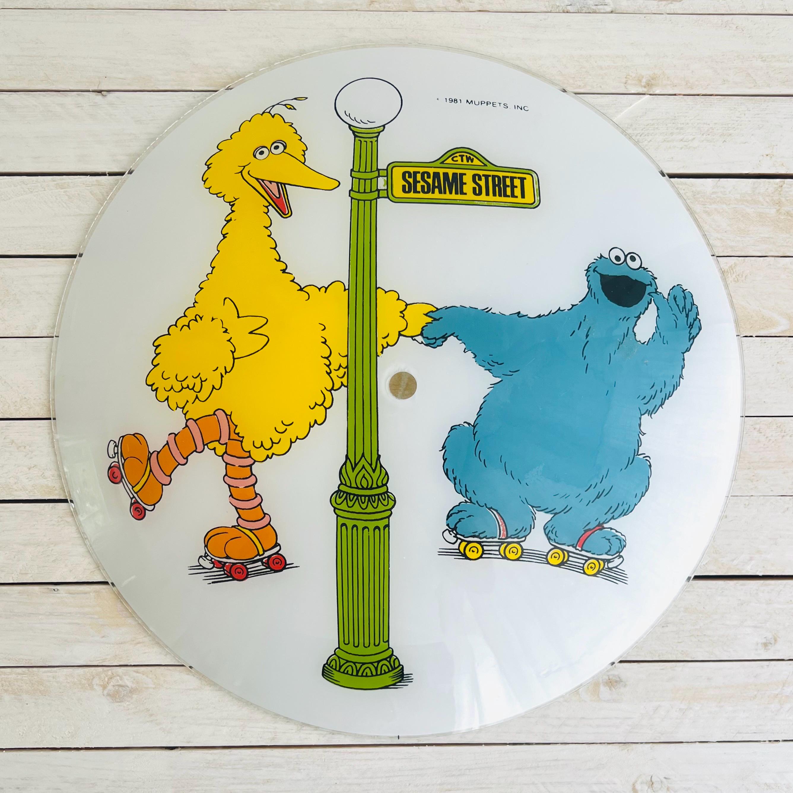Vintage Sesame Street Glass Light Shade / Ceiling Light Fixture / Big ...