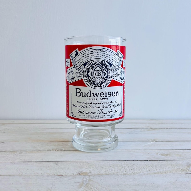 Vintage Budweiser Glass Stein / 1980’s Beer Glass / Anheuser-busch ...