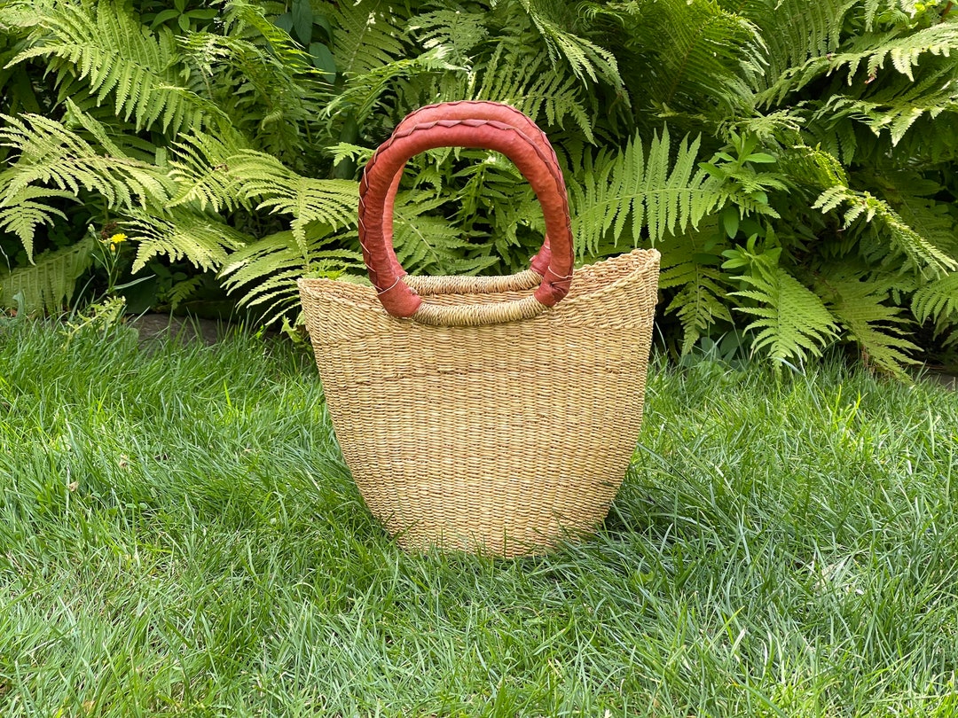 Small Hand-woven Basket Bolga Basket U-shopper Picnic - Etsy Small Hand-woven Basket Bolga Basket U-shopper Picnic - Etsy