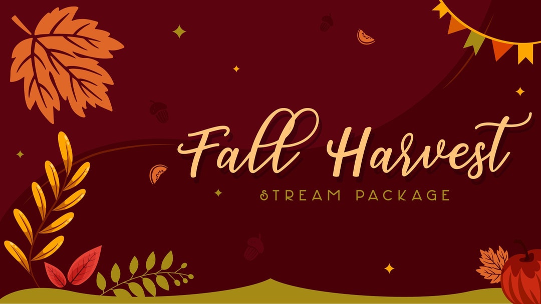 Animated Stream Overlay Package - "fall Harvest" - Etsy