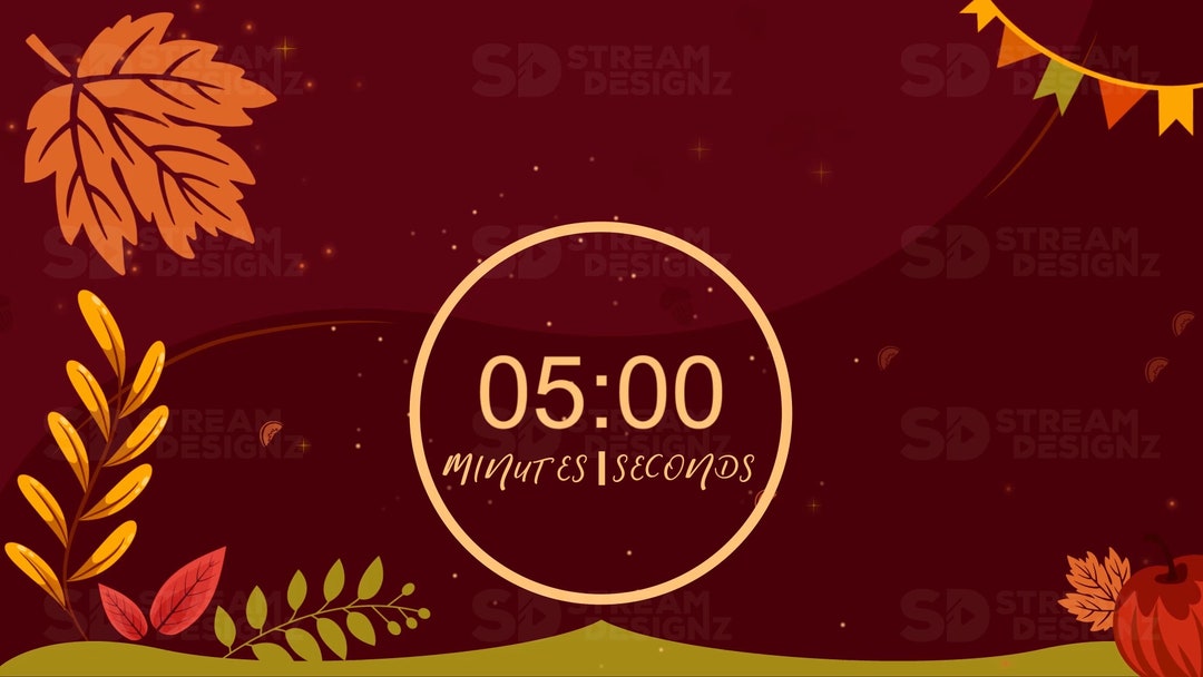 Stream Countdown Timer Overlay fall Harvest - Etsy
