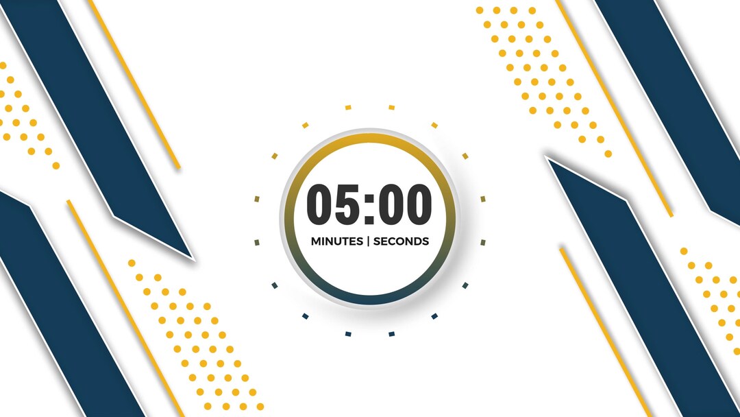 Stream Countdown Timer Overlay "sleek" - Yellow & Blue - Etsy