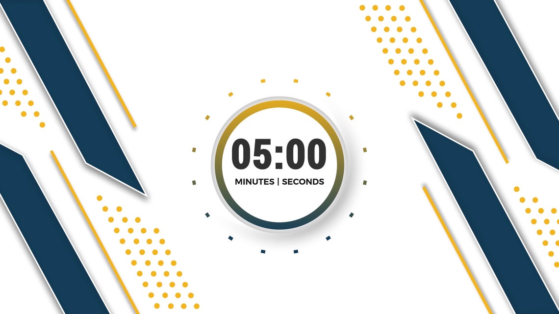 Stream Countdown Timer Overlay "sleek" - Yellow & Blue - Etsy
