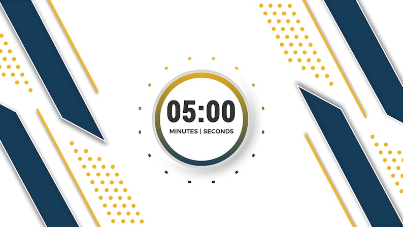 Stream Countdown Timer Overlay "sleek" - Yellow & Blue - Etsy