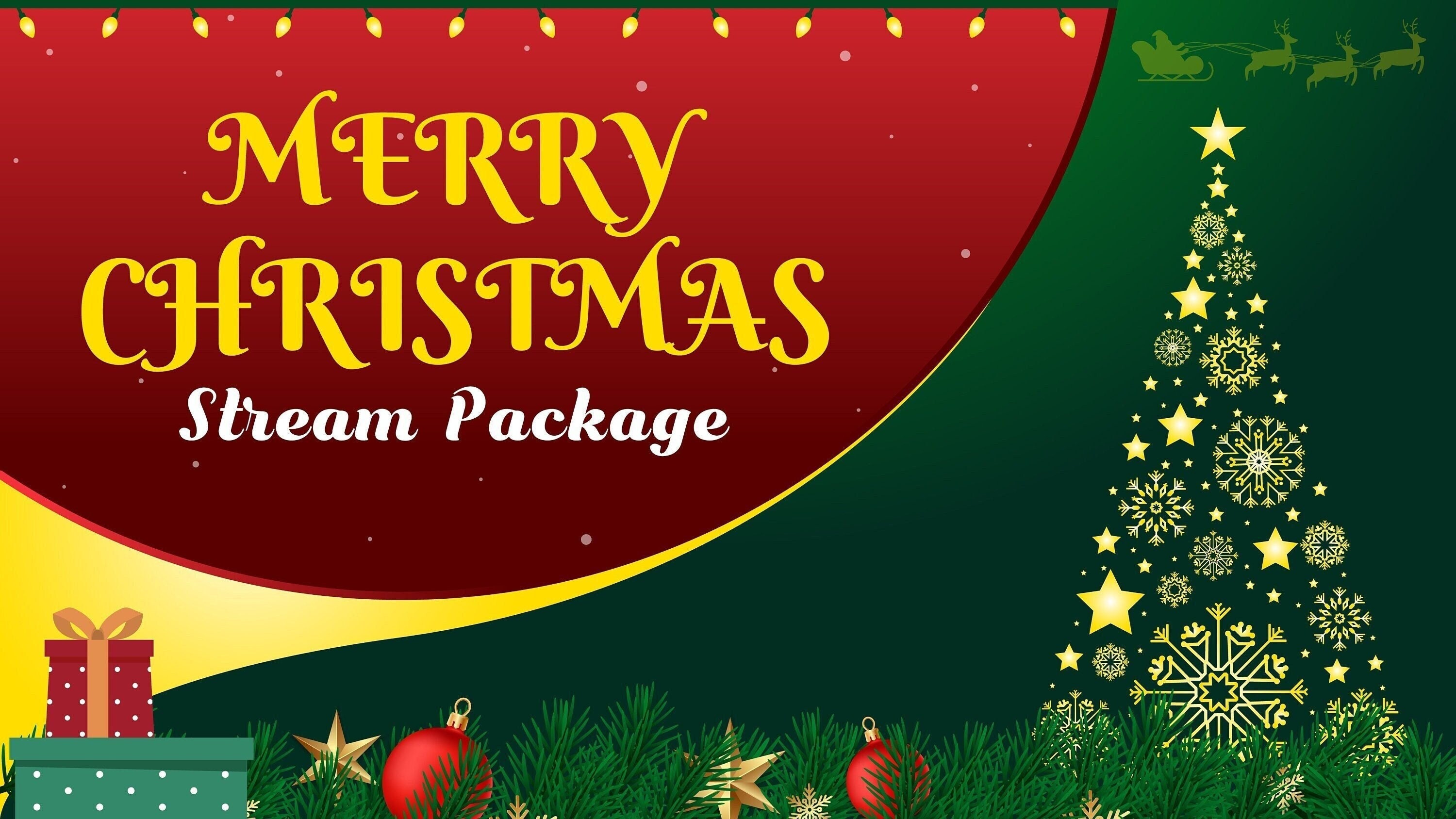 Full Animated Twitch Stream Overlay Package / Merry Christmas Stream ...