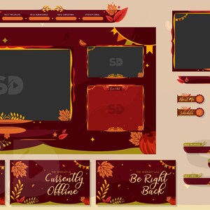 Animated Stream Overlay Package - "fall Harvest" - Etsy