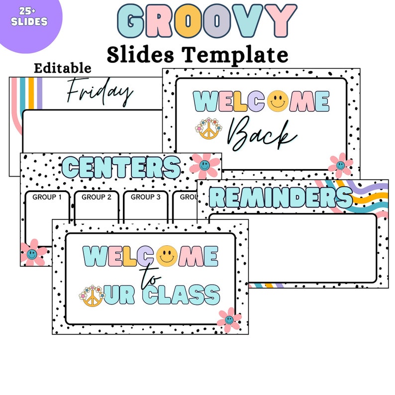 Groovy Slides Template: Add Funky Vibes to Your Presentations - Etsy