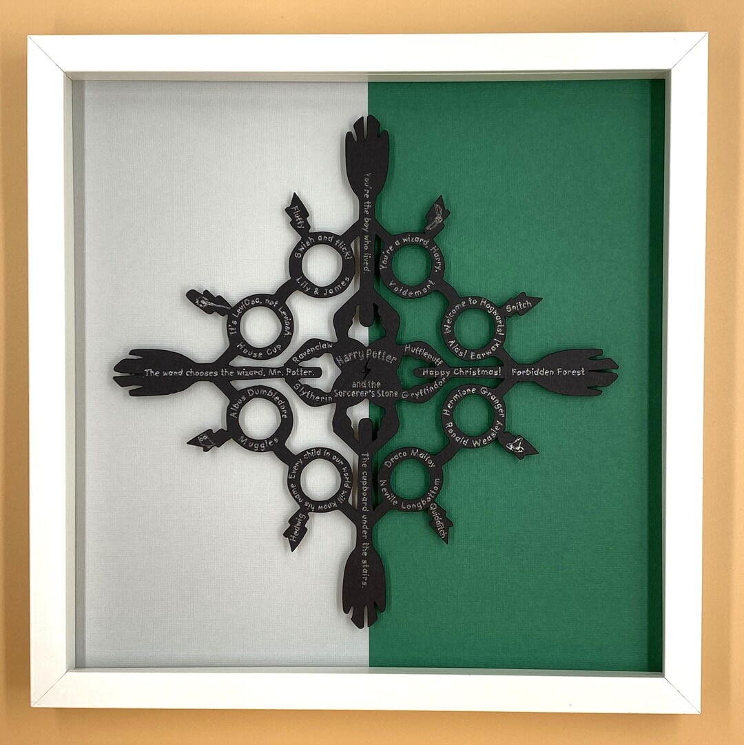 HARRY POTTER Broom Snowflake 12 X 12 Artwork vertical in 13 X 13 X 1 ...