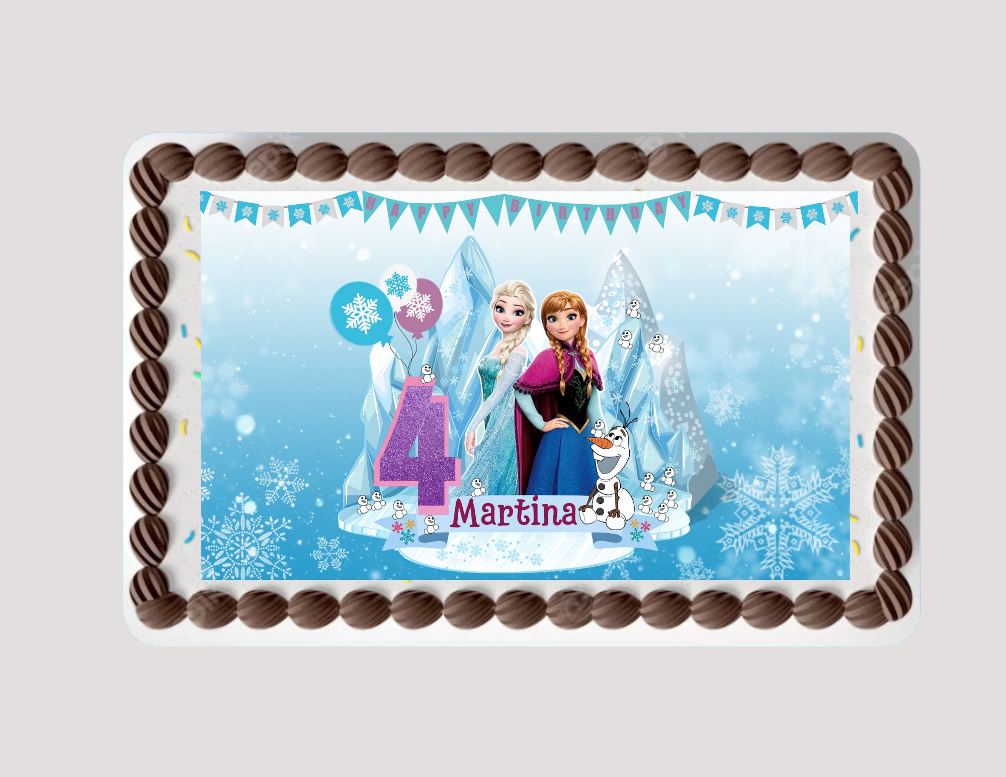 Printable Frozen Cake Topper, Elsa Cake Topper, Ice Princess Topper ...